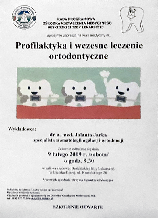 Wykład pt. Profilaktyka i wczesne leczenie ortodontyczne w Bielsku ... Wykład pt. Profilaktyka i wczesne leczenie ortodontyczne w Bielsku ...